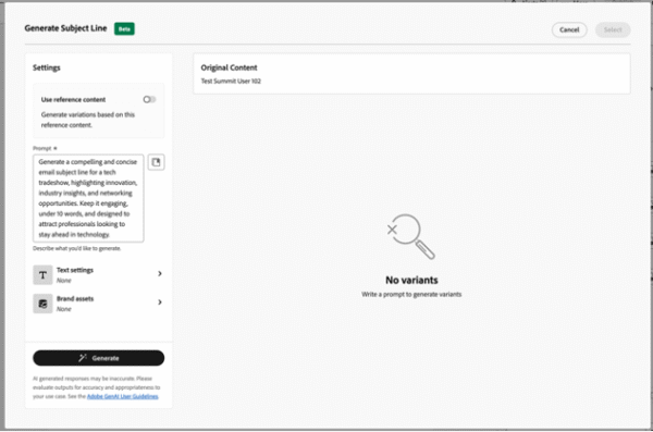 Marketo Email Editor: Gen AI Revolution | 4Thought Marketing